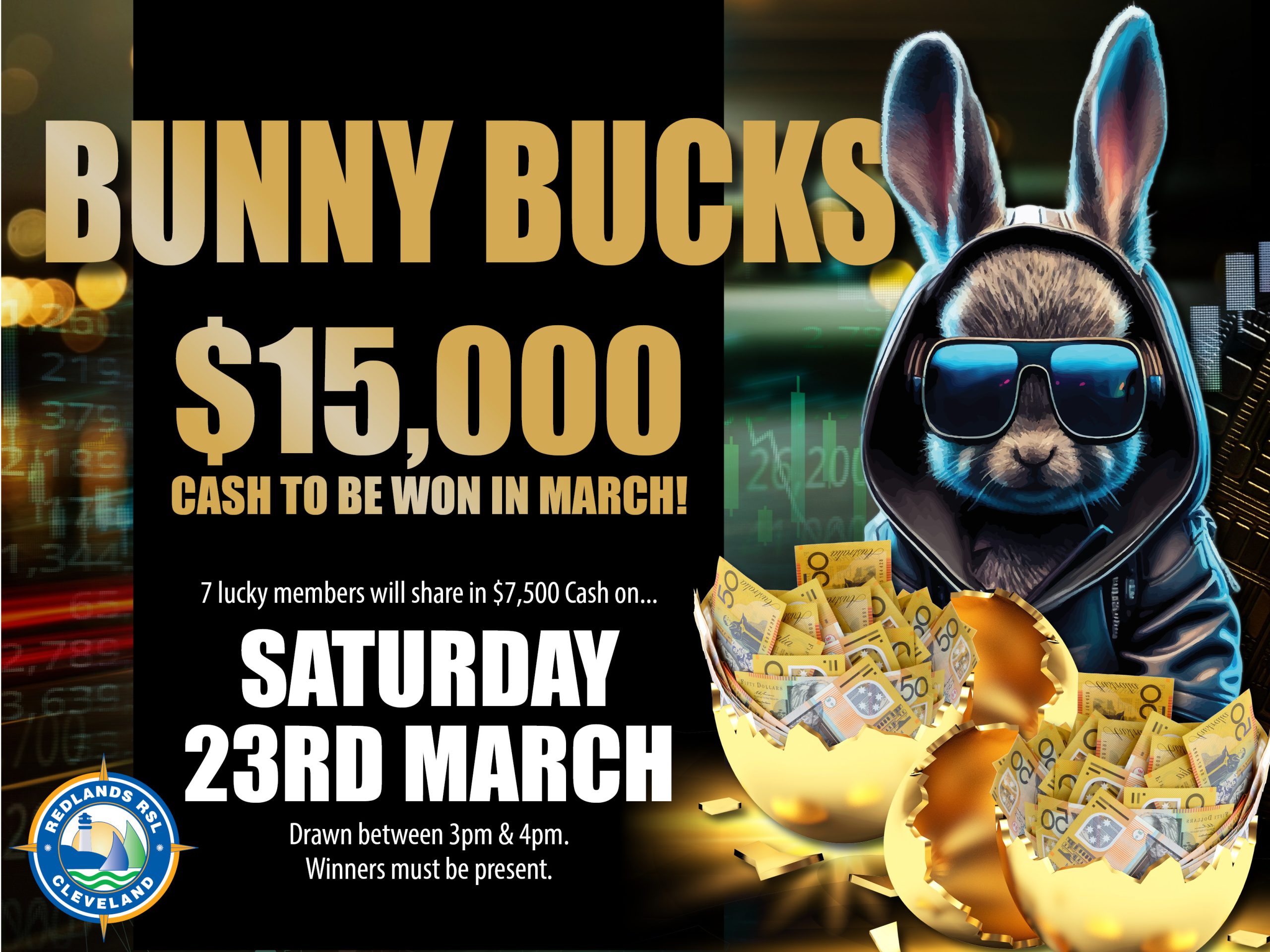 Bunny Bucks - Major Promotion - Redlands RSL